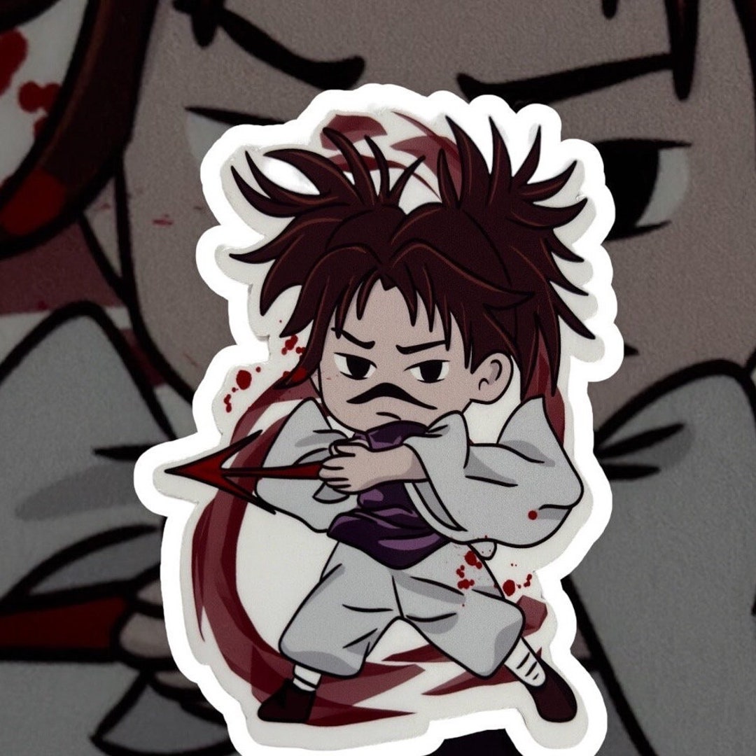 Glossy Laminated Choso Sticker JJK Anime Fan Art Water-resistant Cursed ...