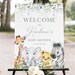 Safari Theme Shower Welcome Sign, Jungle Baby Animals Welcome Poster ...