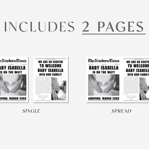 Custom Baby Announcement Newspaper, New Baby News Infographic ...