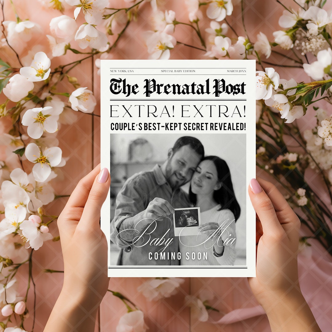 Editable Baby Newspaper, New Baby Newspaper, Baby on the Way Newspaper ...