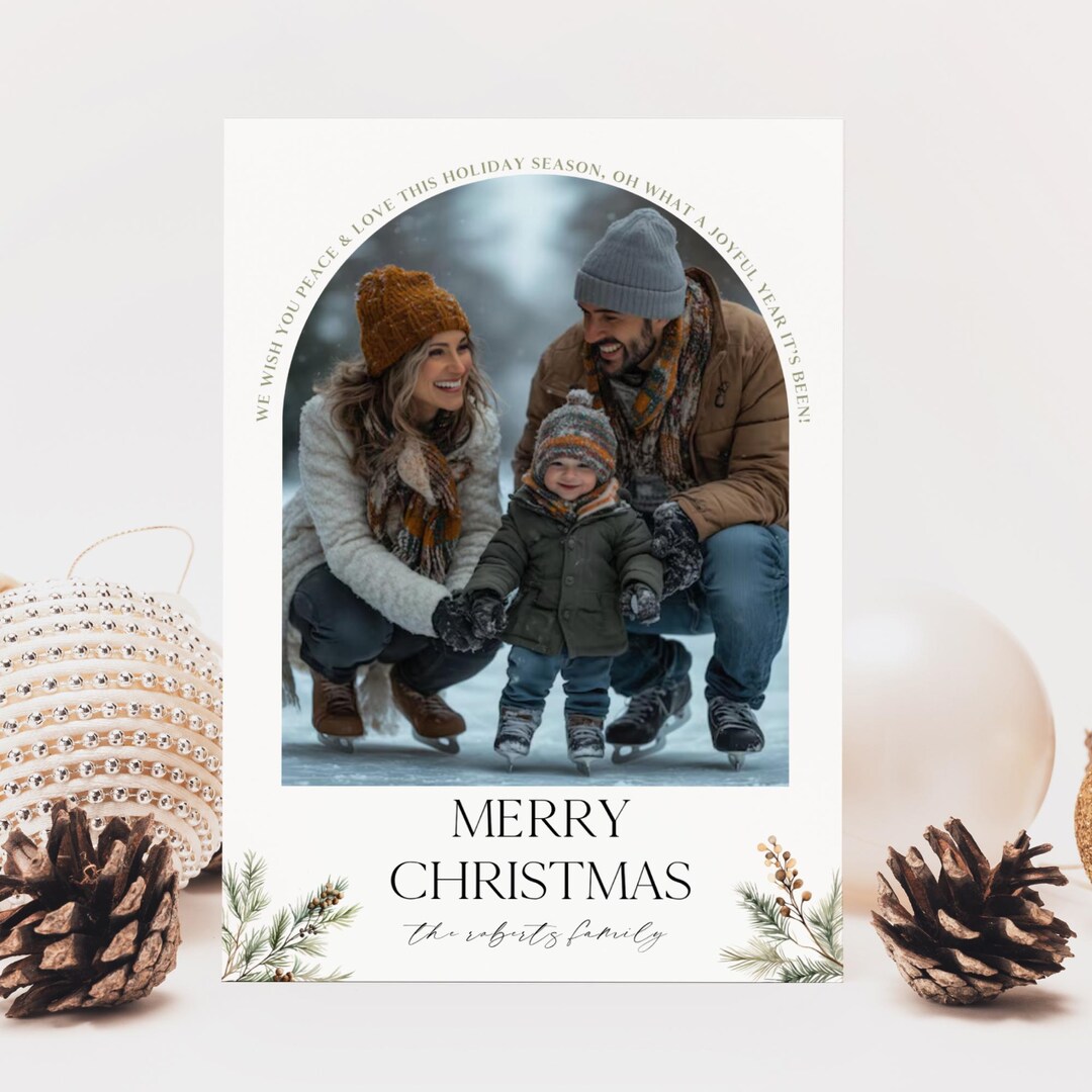 What A Year Card Photo Collage, Year in Review Christmas Card Template ...