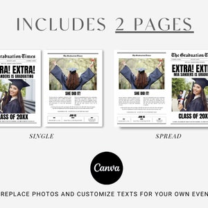 The Graduation Times Template, Editable Newspaper Graduation ...