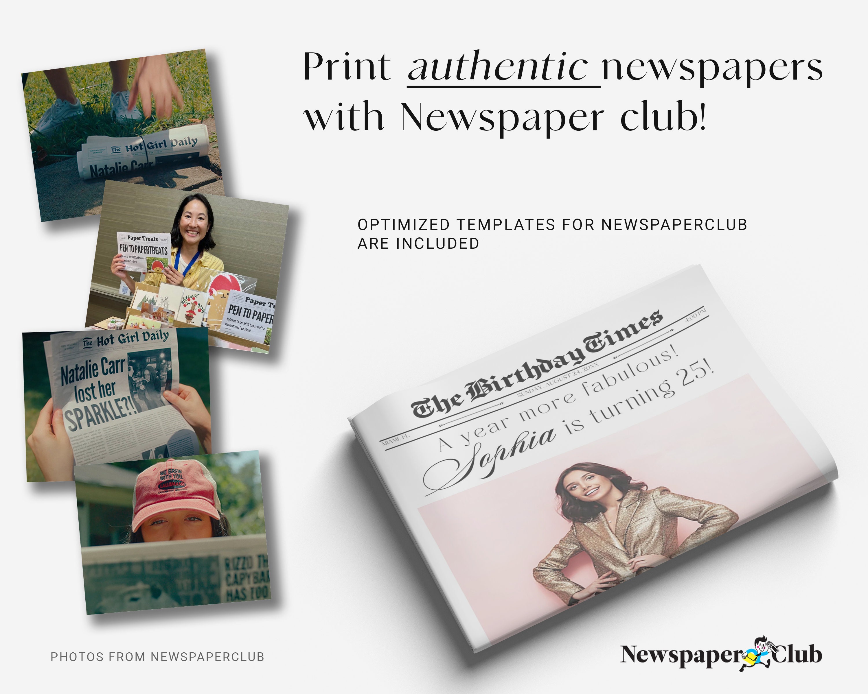 Newspaper Birthday Invitation, Let's Celebrate Bday News, Editable 25th ...