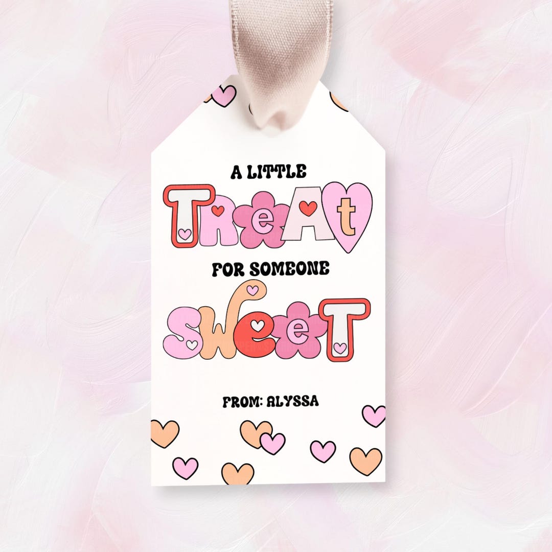 Editable Pink and White Love Sticker Template, Printable Sweetheart ...