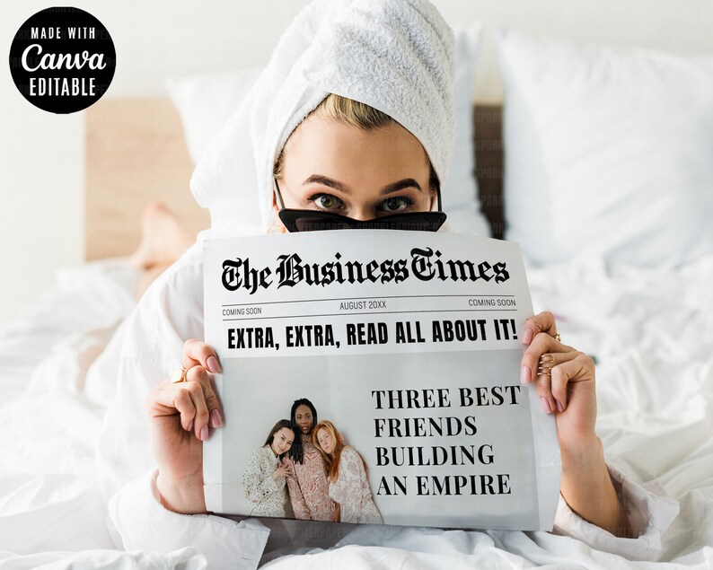 The Business Times Large Newspaper Editable Templates With Custom ...