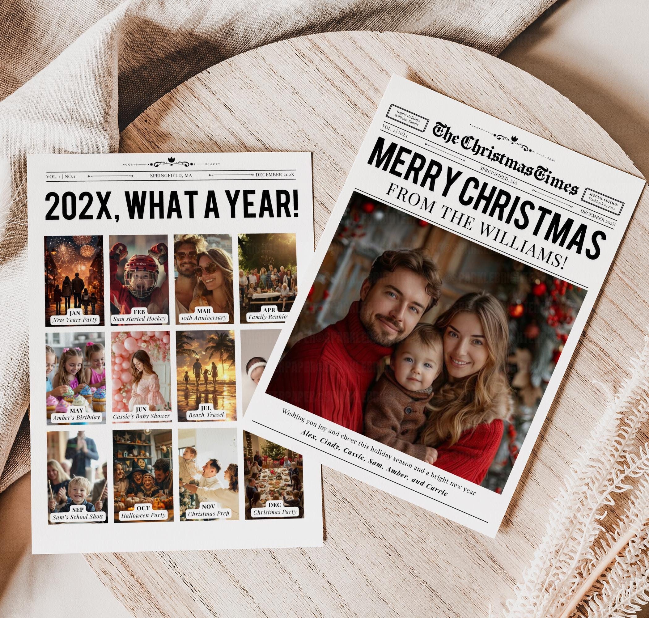 Holiday Recap Newsletter With Image, Personalized Photo Collage ...