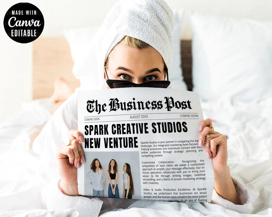 Custom Newspaper for New Business Announcement, Business Opening ...