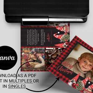 Editable Christmas Elf Photo Card Template, Printable Holiday Season ...