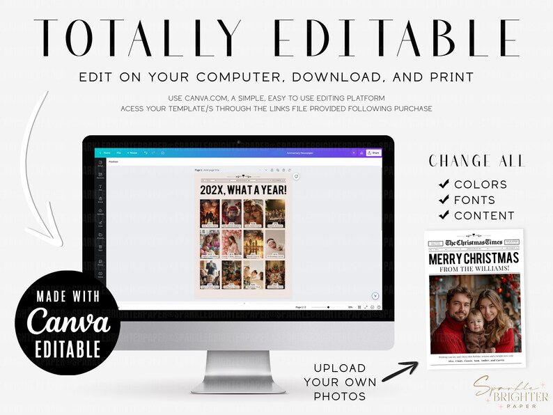 Holiday Recap Newsletter With Image, Personalized Photo Collage ...