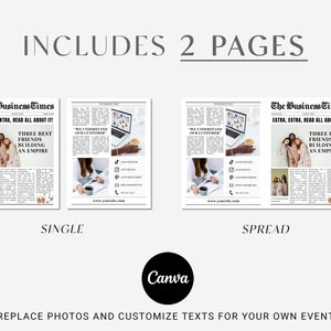 The Business Times Large Newspaper Editable Templates With Custom ...