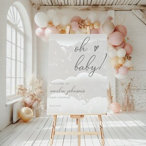 Welcome to Baby Shower Sign Cloud, Welcome Sign Baby Shower Cloud, on ...