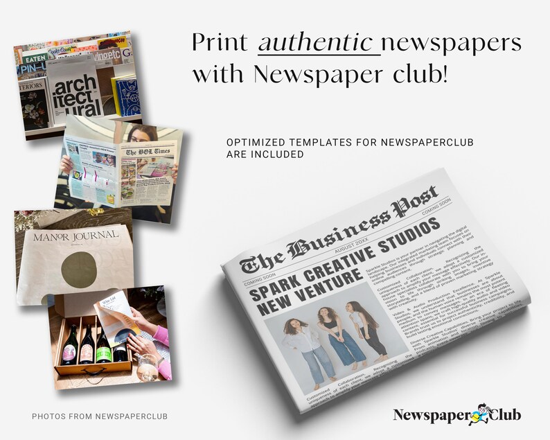 Printable Newspaper Business Announcement, Large Newspaper New Business ...