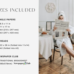 Pregnancy Announcement With Newspaper, News Tabloid Template for Baby ...