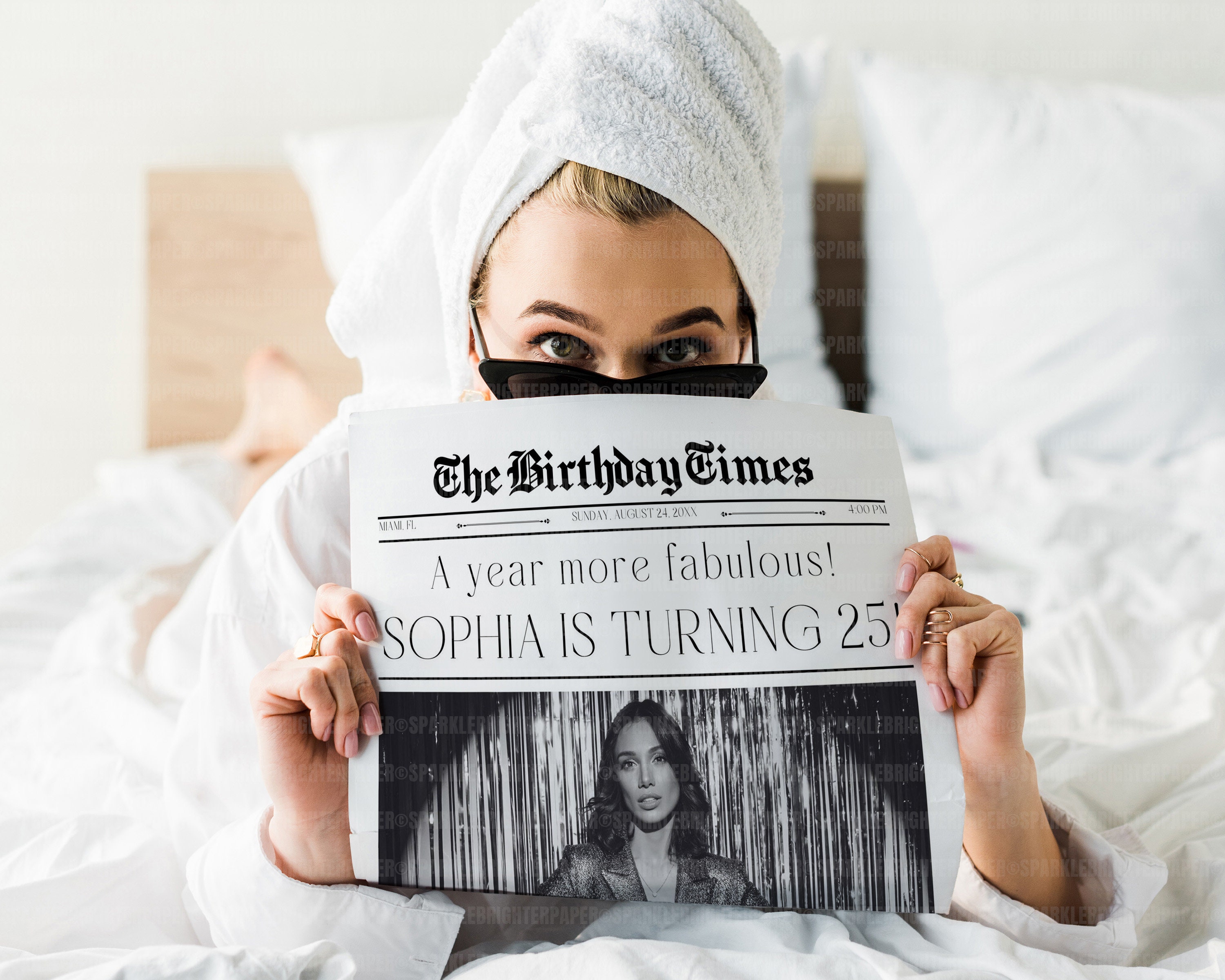 Happy Birthday Newspaper, Newspaper Birthday Program, Customizable ...