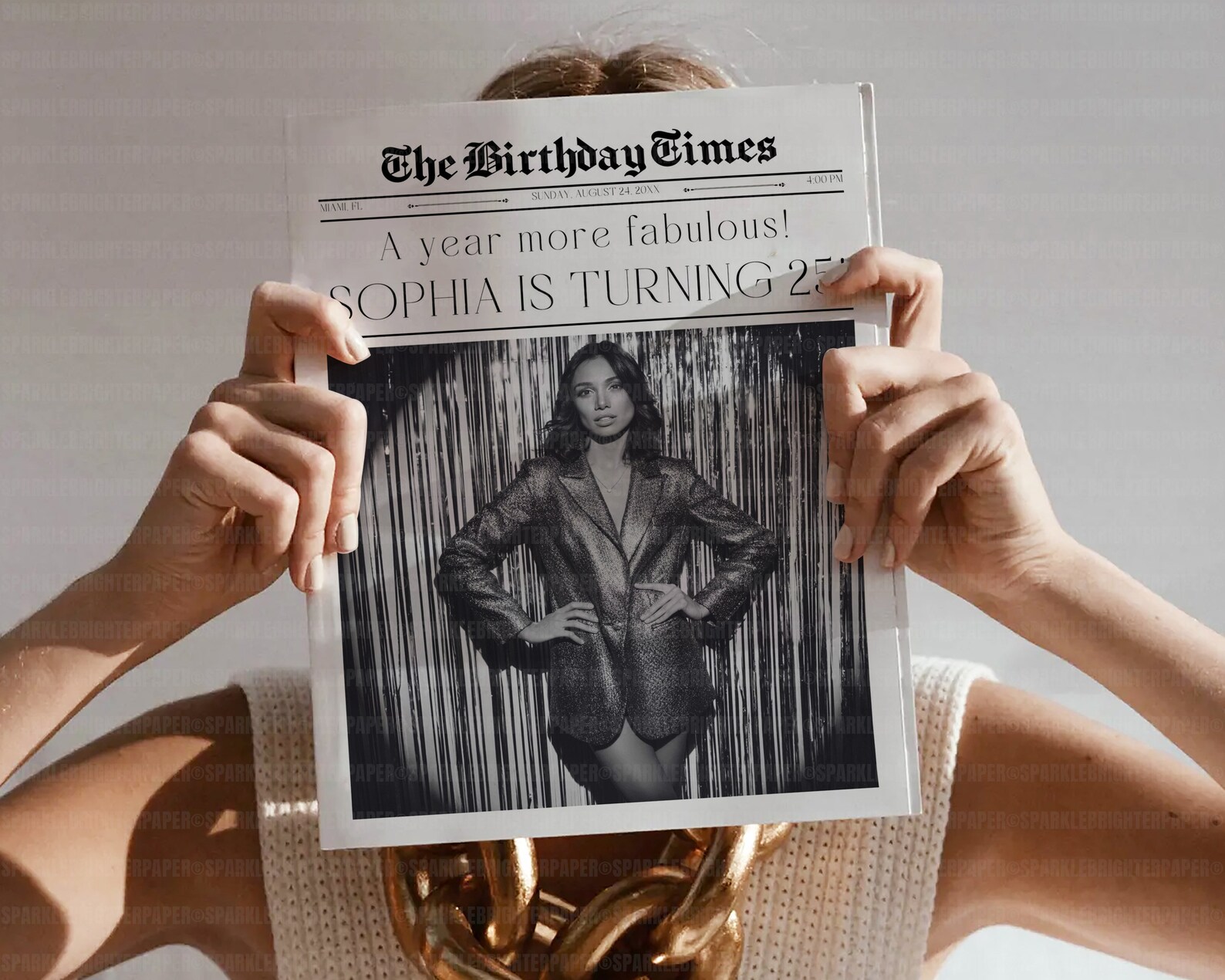 Personalized Newspaper Headline, Custom Photos Birthday Headlines ...