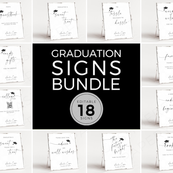 Graduation Party Treat Signs - Etsy