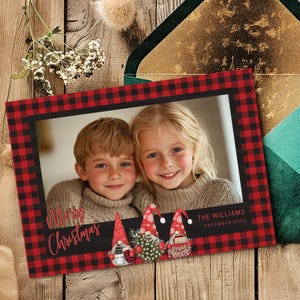 Editable Christmas Elf Photo Card Template, Printable Holiday Season ...