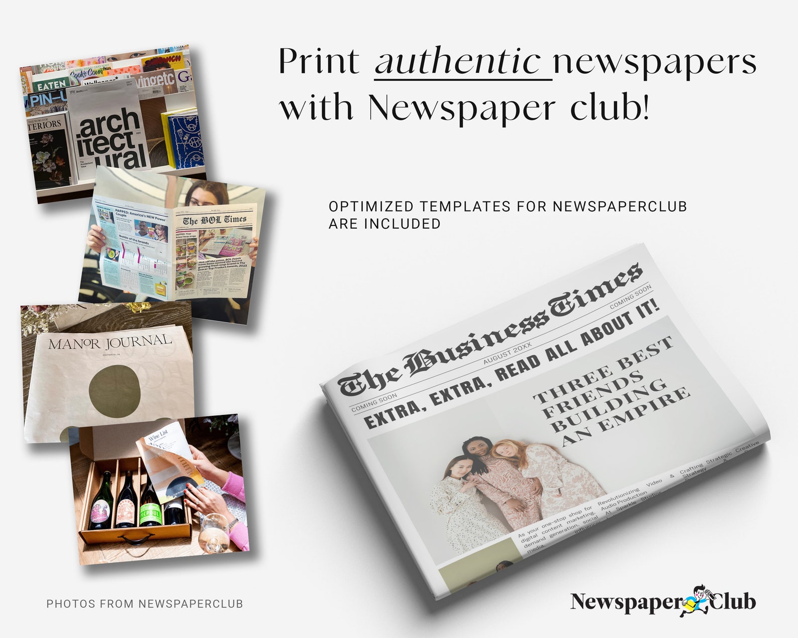 The Business Times Large Newspaper Editable Templates With Custom ...