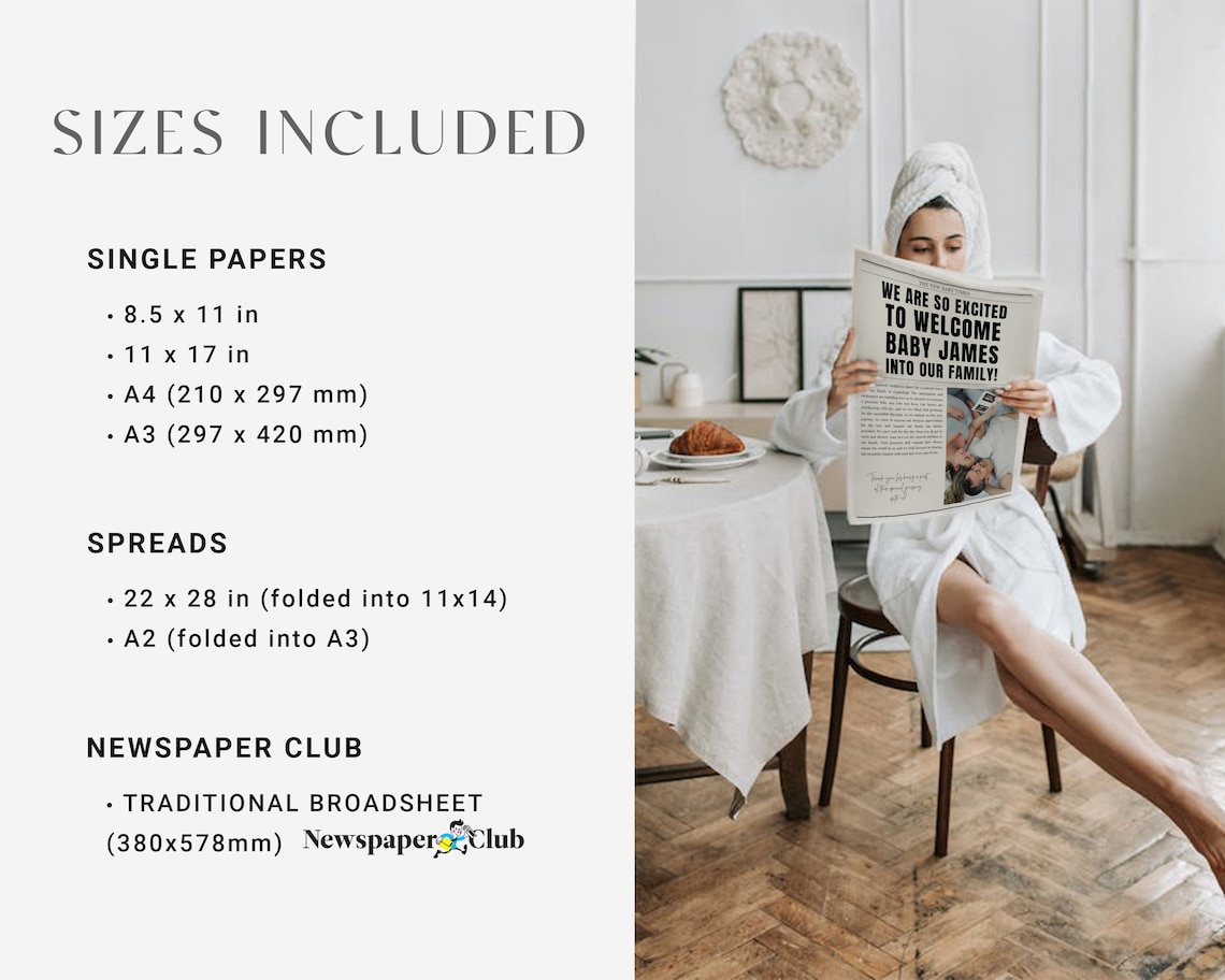 Newspaper Pregnancy Announcement | Pregnancy Announce Custom Newspaper ...