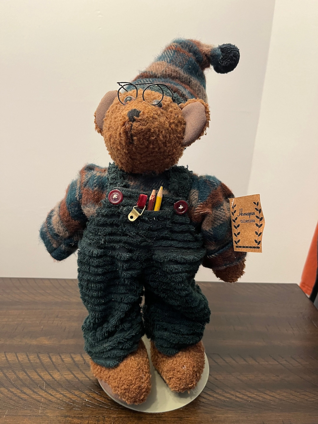 Teddy Bear, Homespun Collections. Country Collectible Treasures. Handmade in US. - Etsy