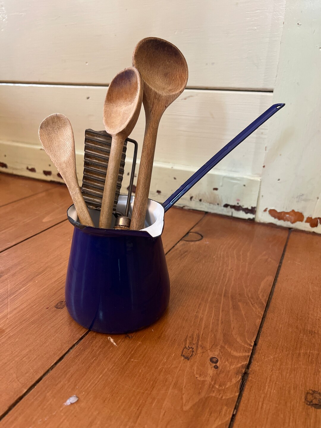 Vintage Enamelware Ladle - Etsy