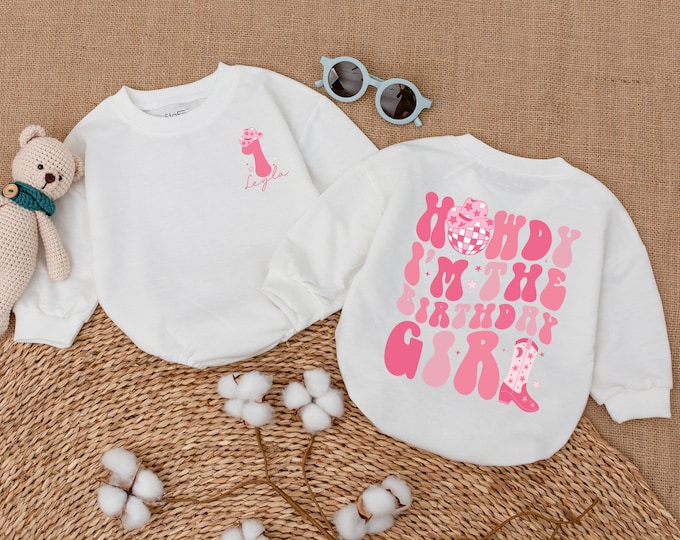 Personalized Howdy I'm the Birthday Girl Romper, Cowgirl Birthday ...
