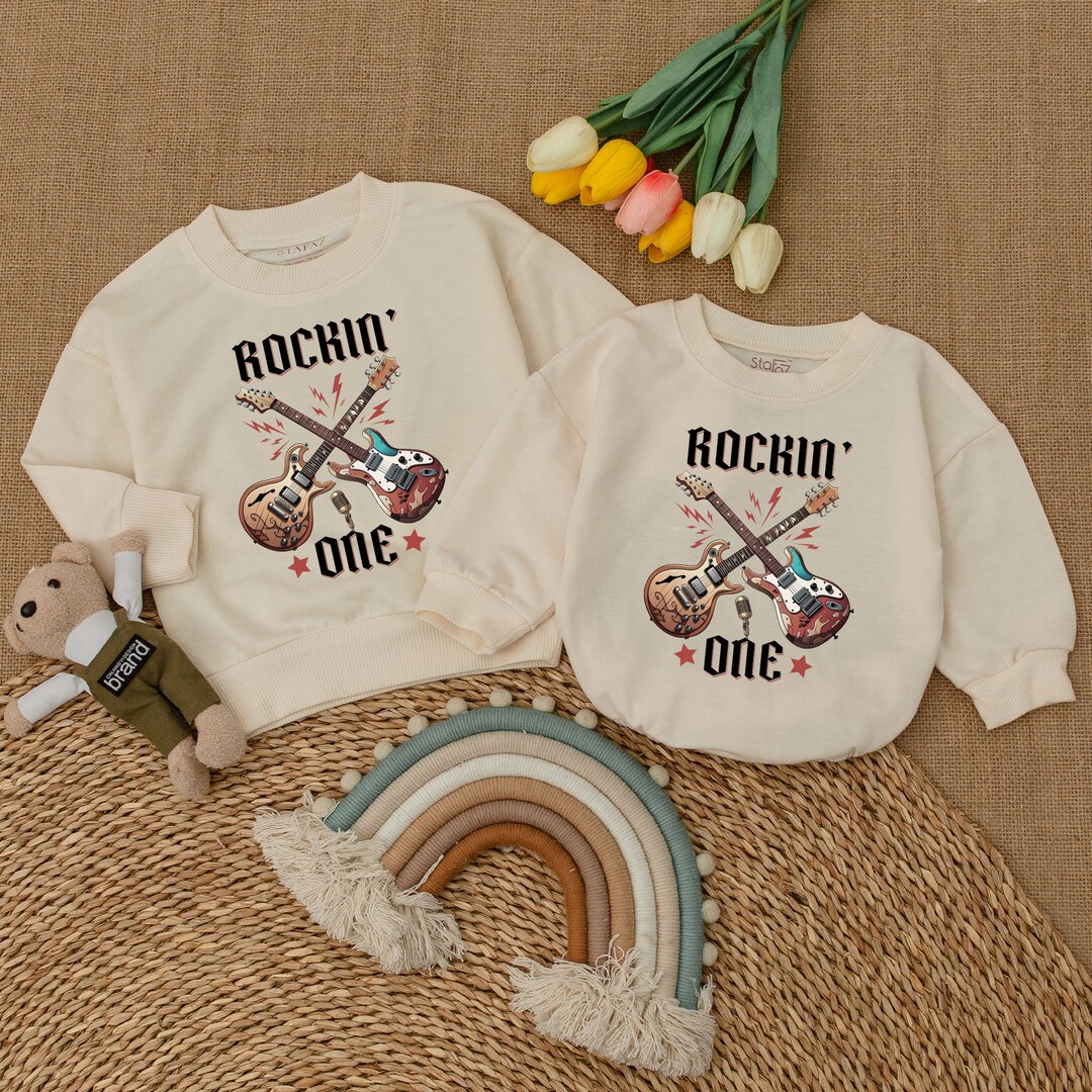 Rockin' One Birthday Romper, Rock N Roll, Rock and Roll 1st Birthday ...