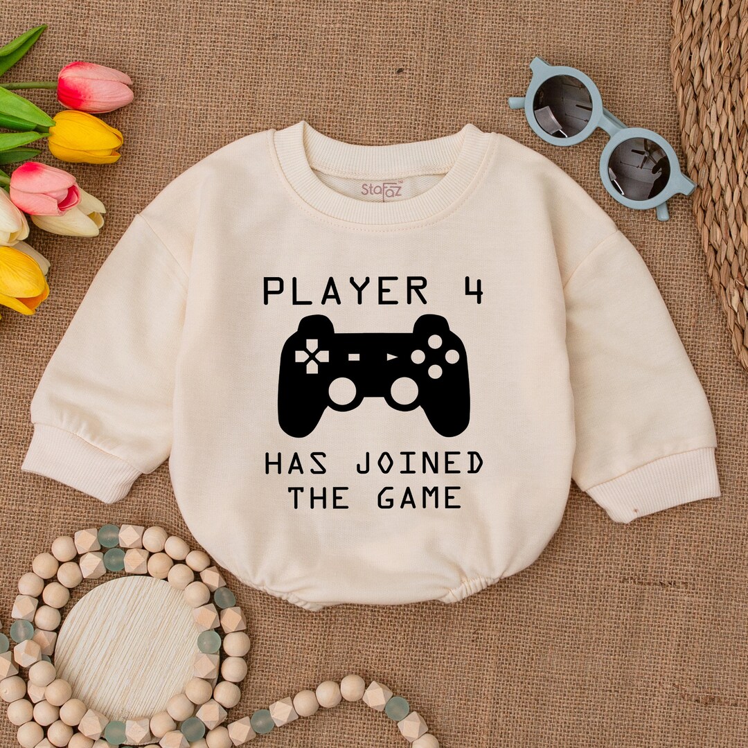 Custom Number Player Has Joined the Game Romper, Video Game Baby ...