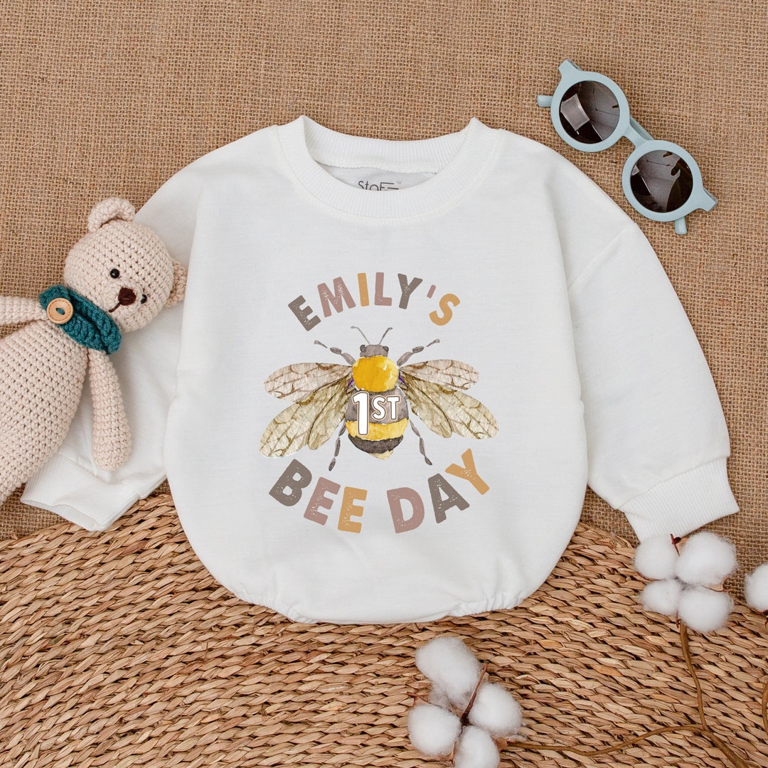 Personalized Bee Day Birthday Romper, Bee Day Baby Bodysuit, First Bee ...