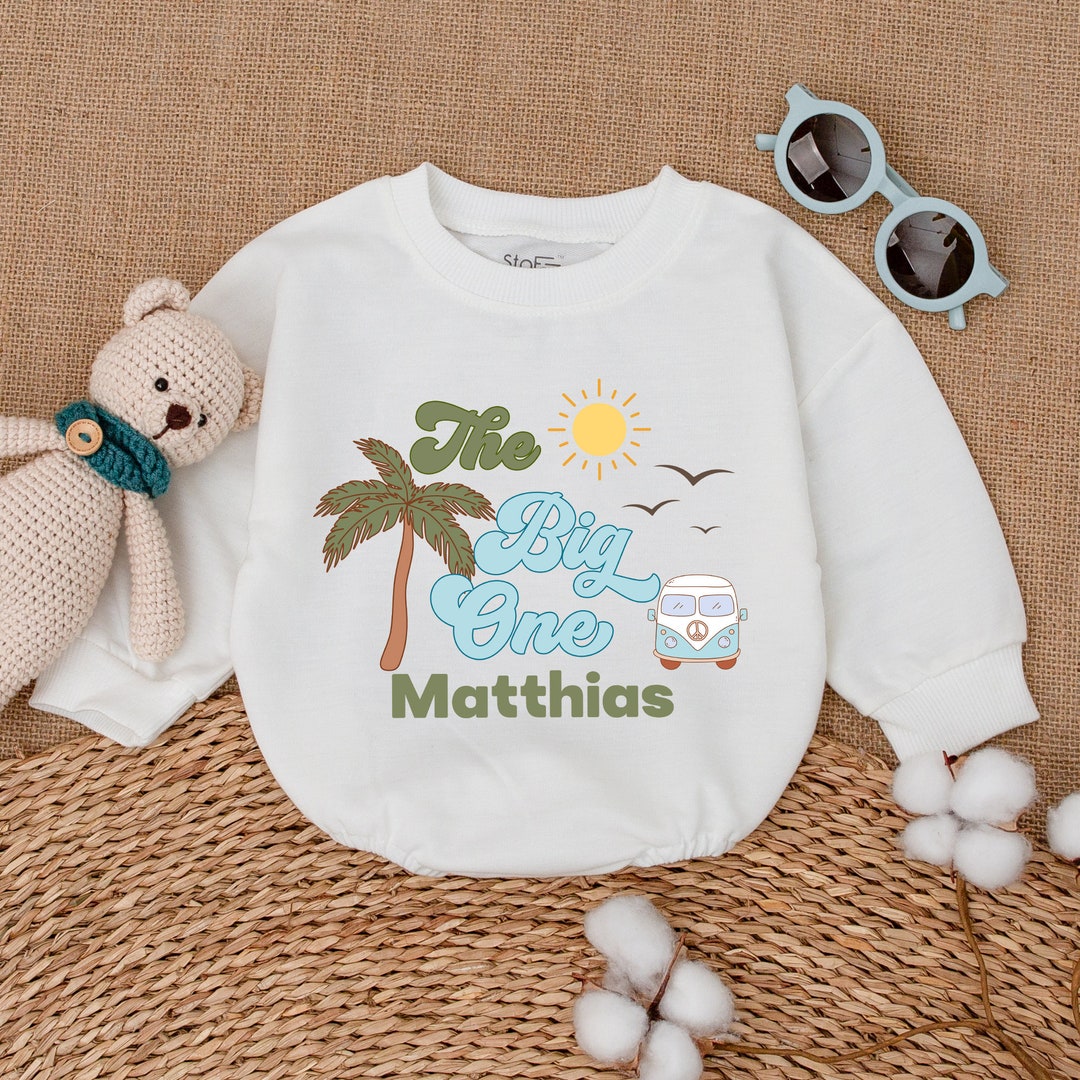 Custom the Big One Romper, Surf 1st Birthday Bodysuit, Surfer Birthday ...