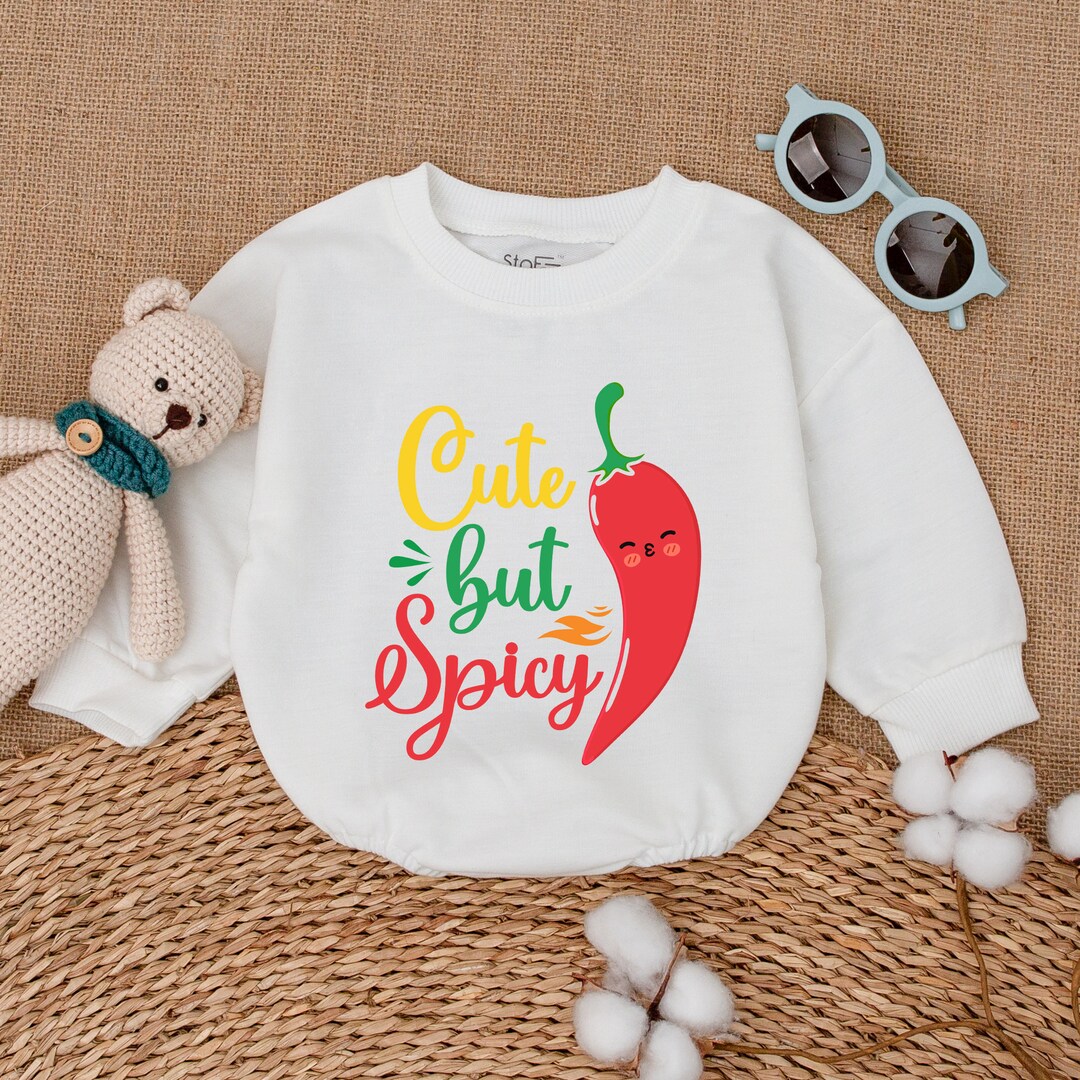 Cute but Spicy Romper, Chili Pepper Baby Bodysuit, Hipster Baby Clothes ...