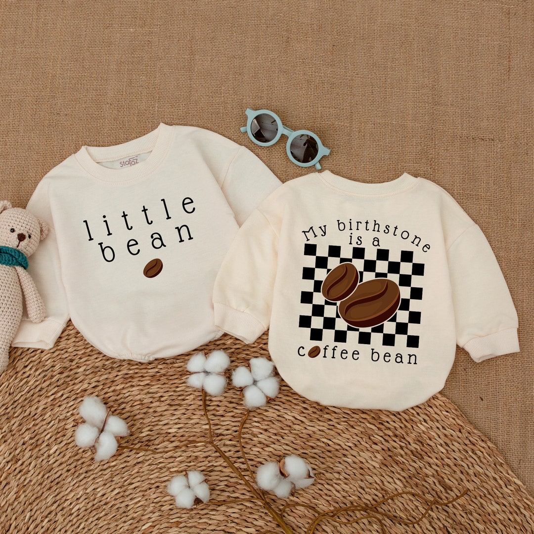 Little Bean Baby Bodysuit, My Birthstone is a Coffee Bean Romper ...