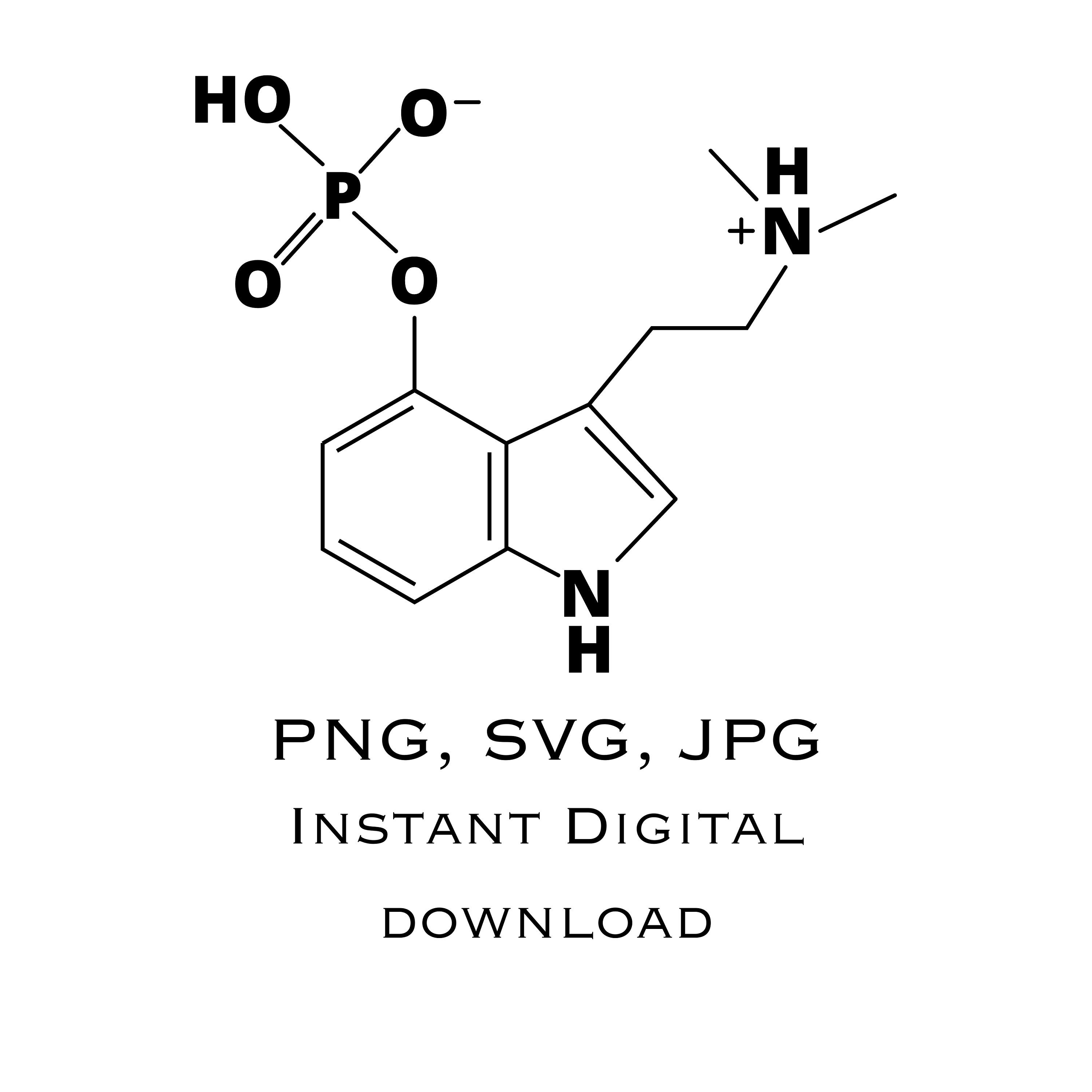 Psilocybin Chemical Structure Digital Download Drug Clip Art for Cricut ...
