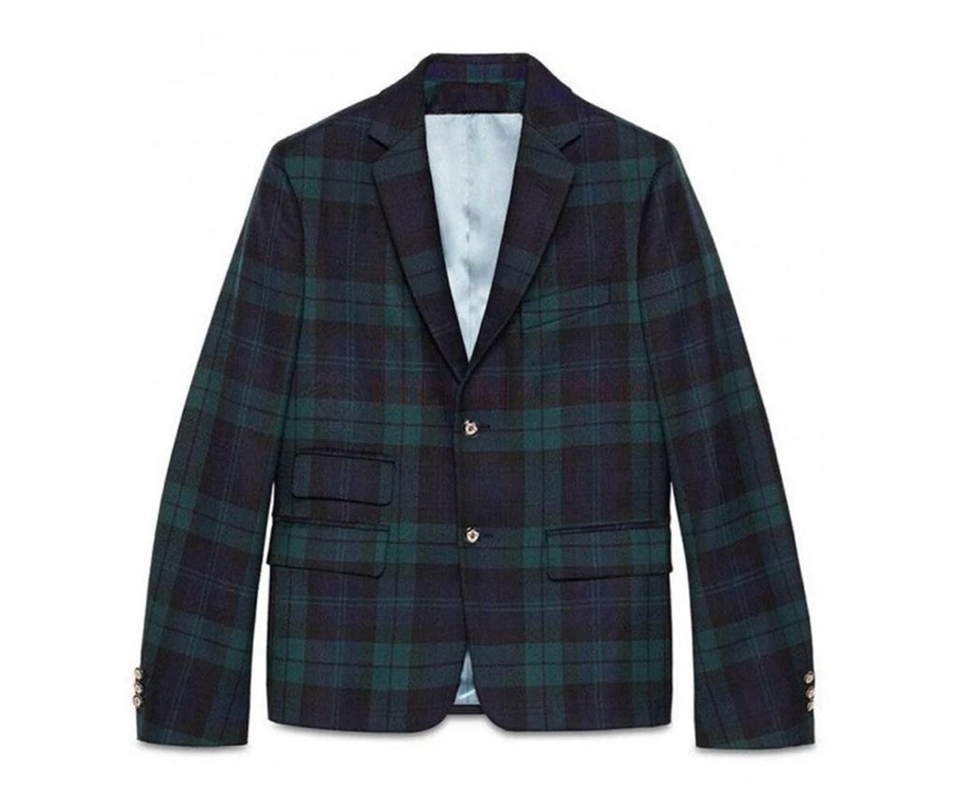 Custom Made Black Watch Tartan Slim Fit Jacket - Etsy