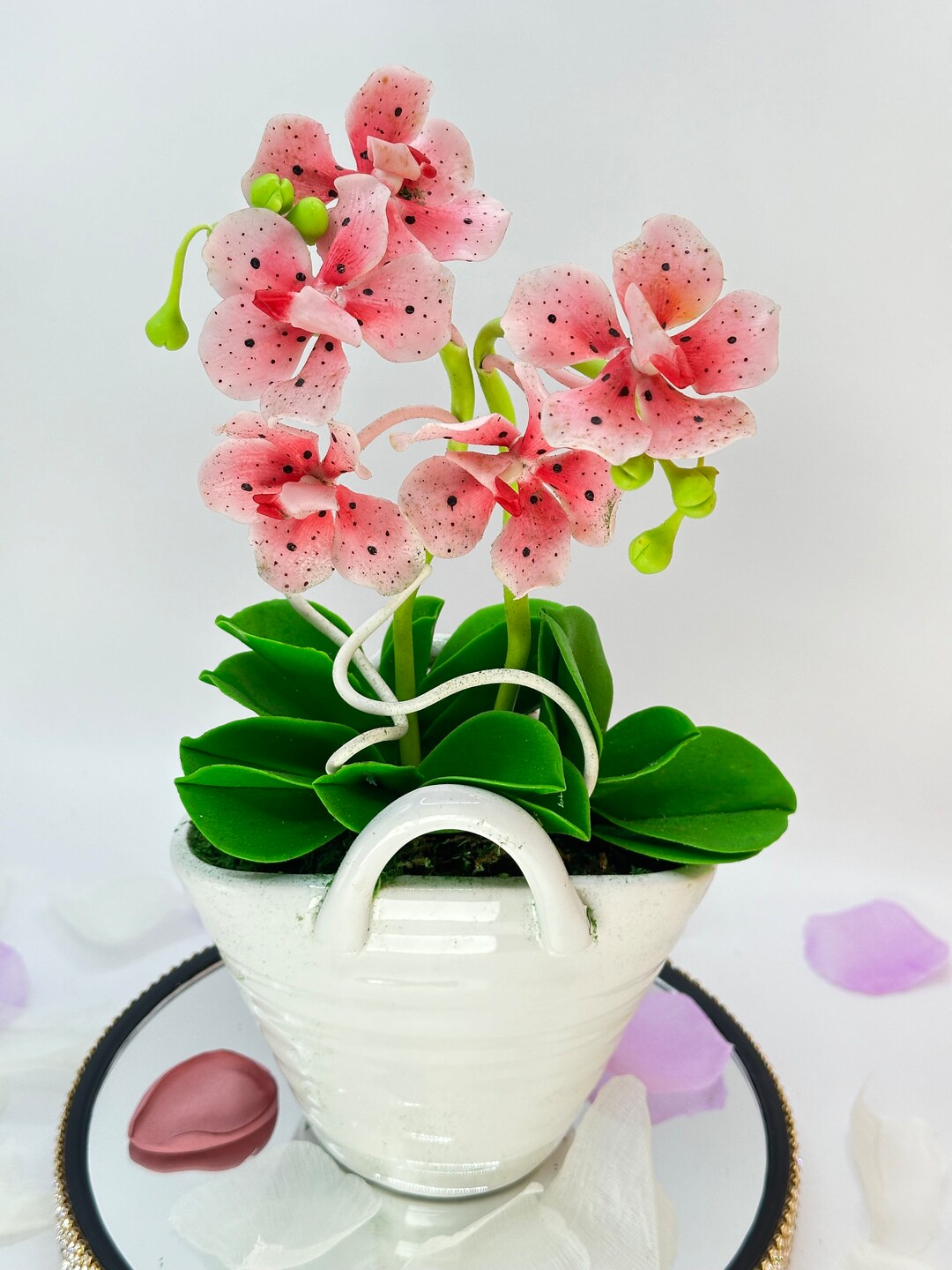 C3 Custom-made Clay Flower Arrangement in Ceramic/wood/glass Pot for ...