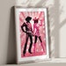 Disco Cowgirl Wall Art Set, Preppy Room Decor, Hot Pink, ERA, Prints ...