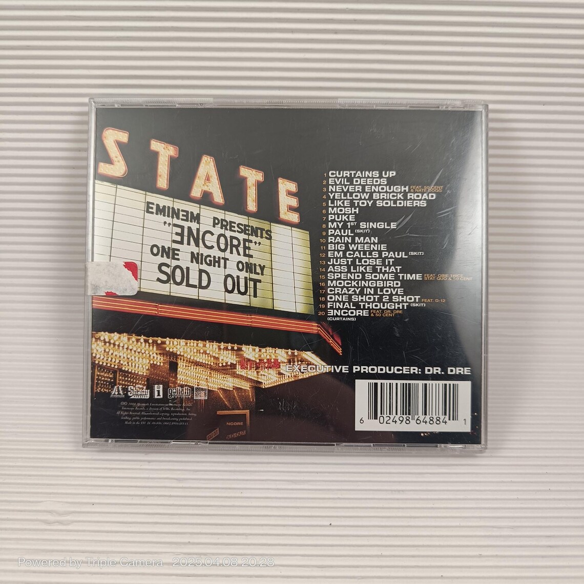 Encore by Eminem CD Disc From Home Collection Very Good Condition - Etsy