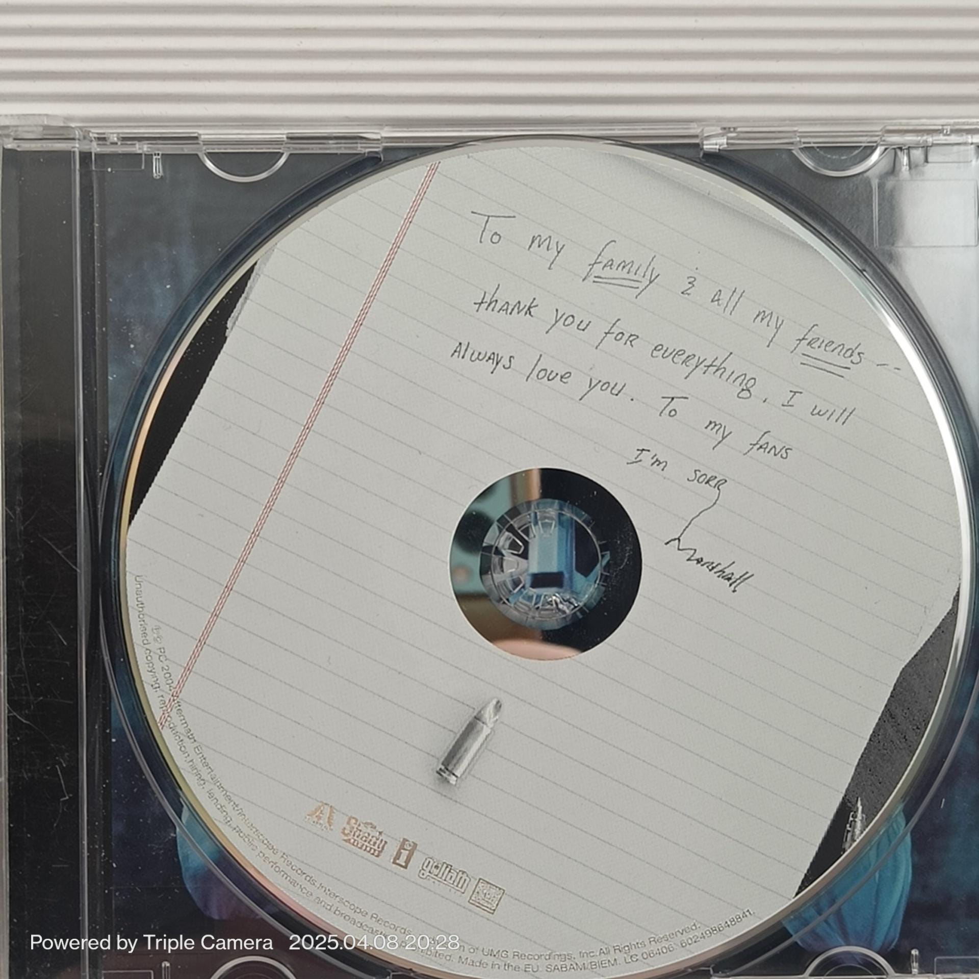 Encore by Eminem CD Disc From Home Collection Very Good Condition - Etsy