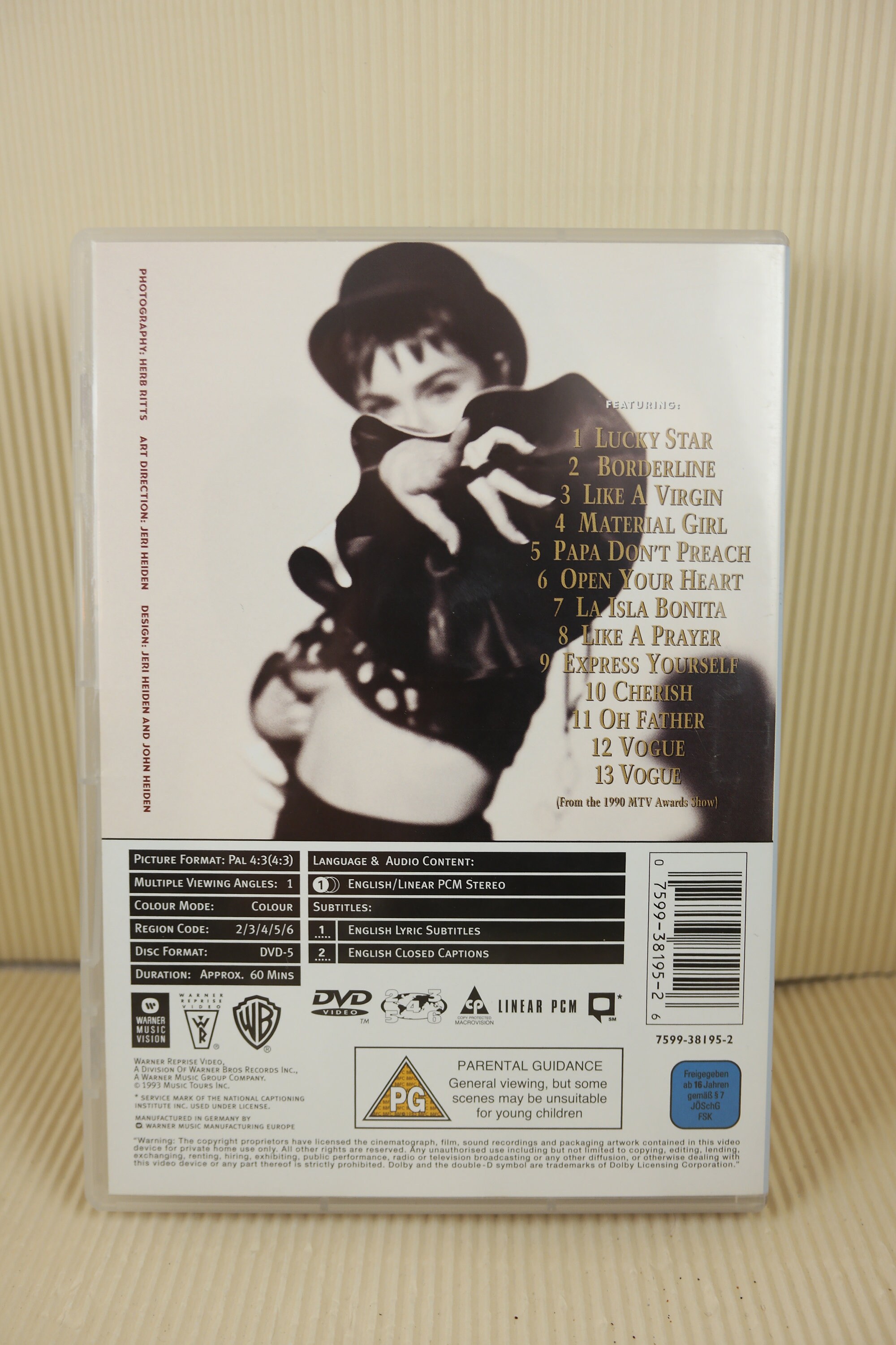 The IMMACULATE Collection, Madonna , DVD Disc, From Home Collection ...