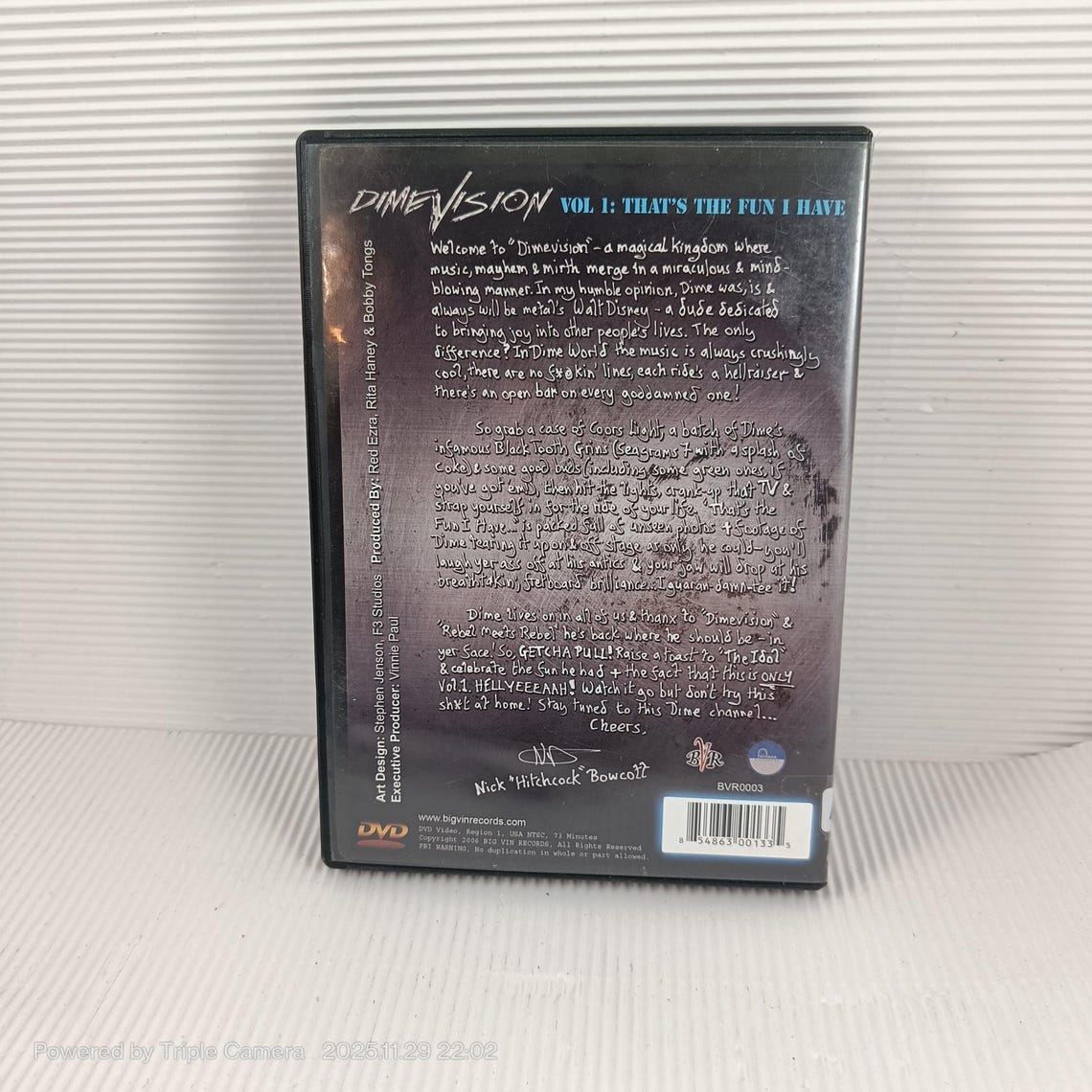 Dimevision: Volume 1 That's the Fun I Have ,dvd, Region 1 USA, Very ...