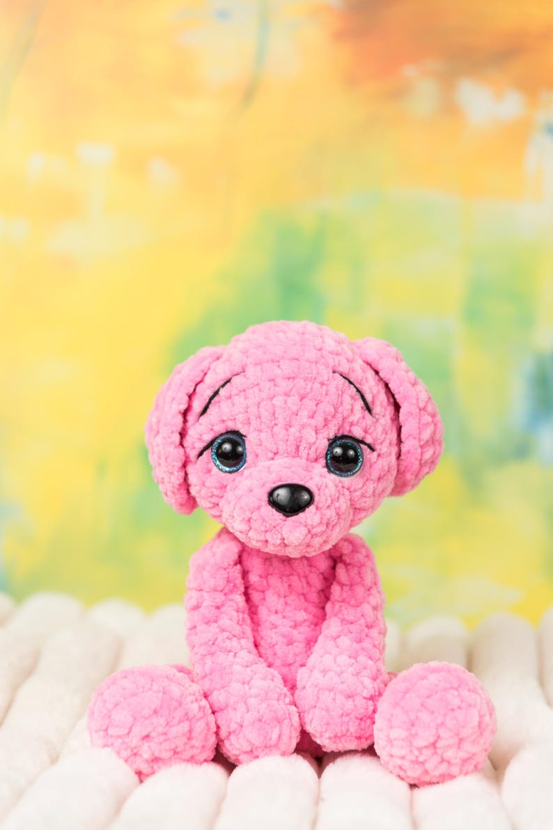 Pink Amigurumi Puppy: Hand-crochet Plush Dog - Etsy
