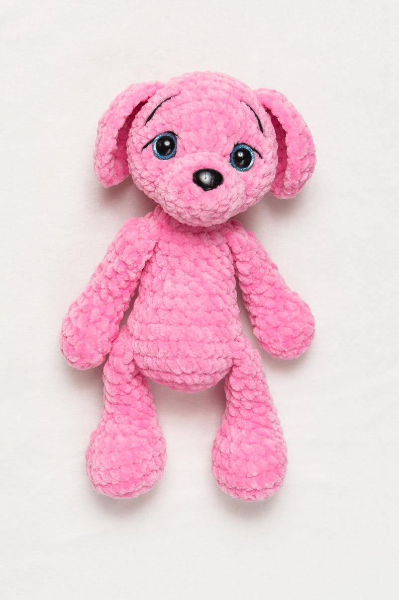 Pink Amigurumi Puppy: Hand-crochet Plush Dog - Etsy