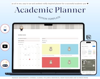 Digital Student Planner Hub Notion Template, Academic Planner, School ...