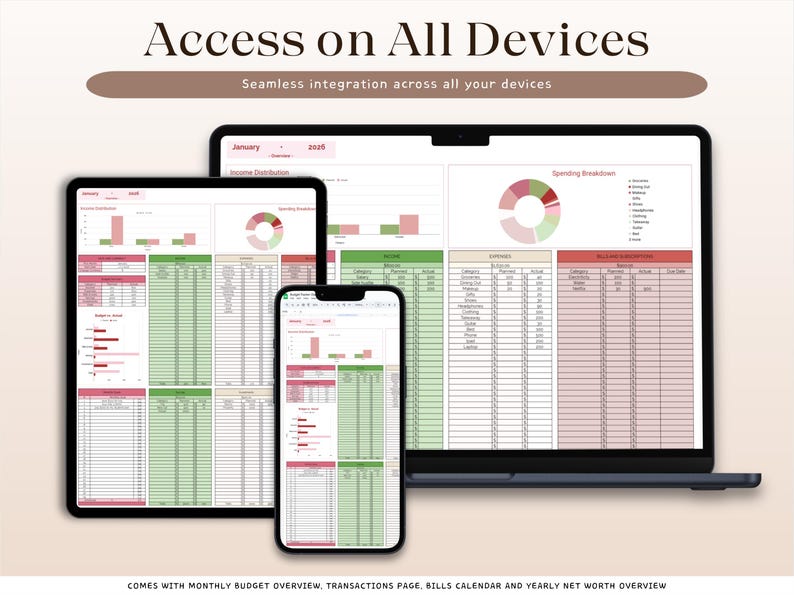 Ultimate Budget Planner Spreadsheet | Google Sheets Budget Tracker ...
