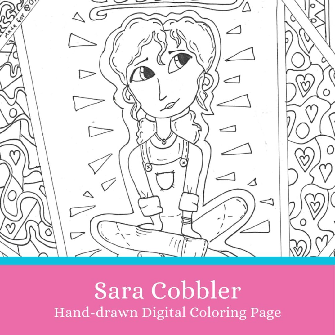 Sara Cobbler Desenho à mão para colorir - Download digital - The ...