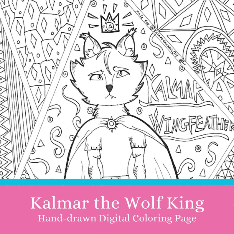 Kalmar the Wolf King Hand-drawn Coloring Page the Wingfeather Saga ...