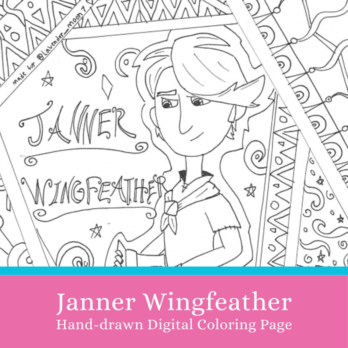Janner Wingfeather Hand-drawn Coloring Page - Digital Download - Etsy
