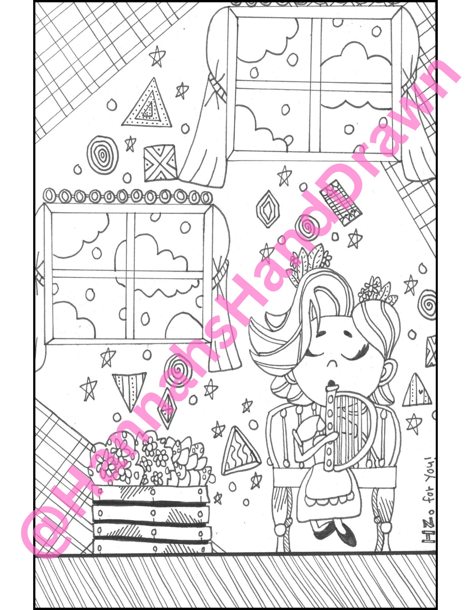 Leeli Wingfeather Hand-drawn Coloring Page Bundle - Digital Download ...