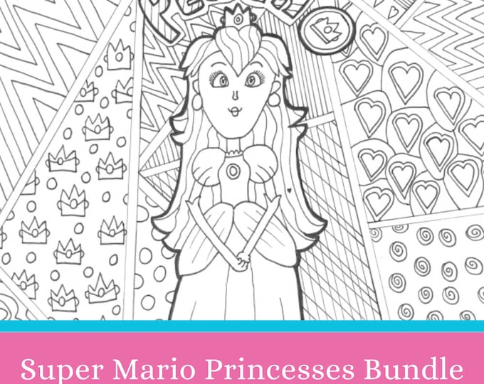 Mario Princess Coloring Sheet - Etsy Canada
