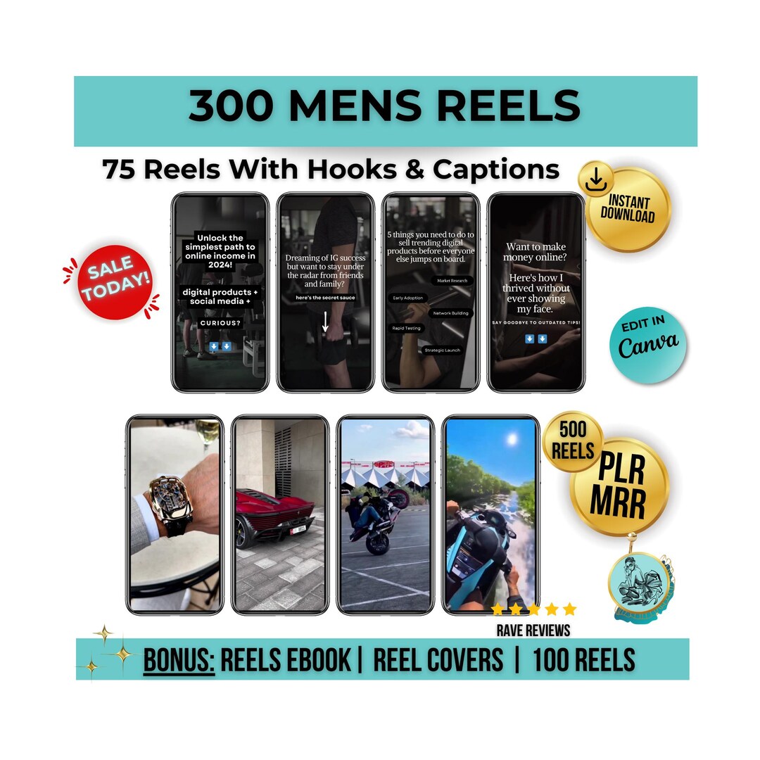 FACELESS REELS MRR Dark Aesthetic Reels, Digital Marketing Plr, Men ...